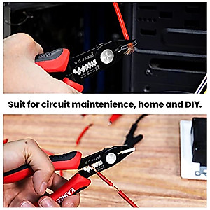 KAIWEETS Wire Cutters 6-Inch Flush Pliers with Supplementary Stripping, Cutting Pliers, Handy and Slim Diagonal Cutters, Sharp Snip