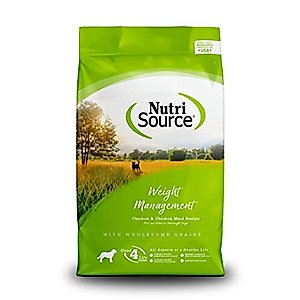 NutriSource Weight Management Dry Dog Food, Chicken and Chicken Meal, 26LB