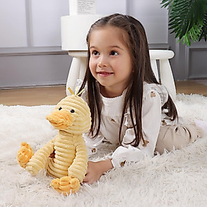 Apricot Lamb Toys Plush Corduroy Duck Stuffed Animal Soft Cuddly Perfect for Child (Corduroy Duck, 8.5 Inches)