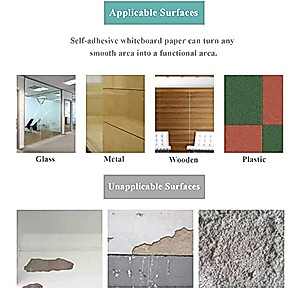 Warasee Magnetic Dry Erase Whiteboard Paper, 24" x 36" Self Adhesive Whiteboard for Wall, Easy to Write and Clean Dry Erase Board for Kids, Office, Home, with Marker, Magnetic Eraser and Magnets