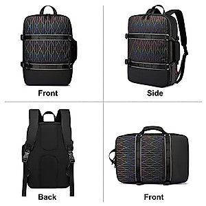 Carry on Backpack, Large Flight Approved Travel Backpack for Men & Women, Luggage Backpack Suitcase with Outdoor Reflective, Water Resistant Business Daypack Weekender Casual Backpack for 17 Inch