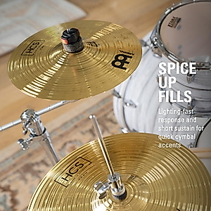 Meinl Cymbals HCS 10" Splash Cymbal for Drum Set — Made in Germany — Traditional Medium Brass, 2-Year Warranty, (HCS10S)