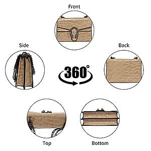 Crossbody Bags For Women Snake Print Clutch Purses Cross Body Evening Handbag Chain Strap Shoulder Satchel