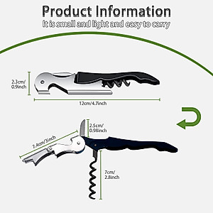 Professional Wine Opener,Best Bottle Opener For Beer or Wine, All-In-One Waiters Corkscrew,The Favored Choice of Sommeliers, Waiters and Bartenders Around the World,10Packs