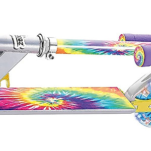 Ozbozz Tie Dye Foldable Scooter - Light UP Wheels - Ages 5 and up