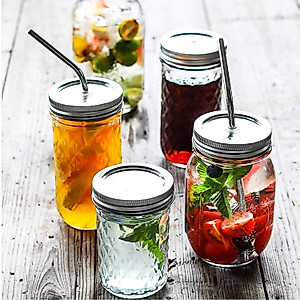 Accguan 16oz / 500ml Mason Jars with Airtight Lids, Glass Jar With Regular Lids, Clear Glass Jar Ideal for Jam,Honey,Wedding Favors,Shower Favors, Set of 15