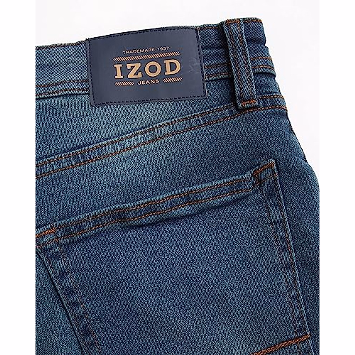 IZOD Men's Jeans | Comfort Stretch Denim Jeans | Casual Relaxed Fit Jeans for Men, Size 38W x 30L, Frost Blue