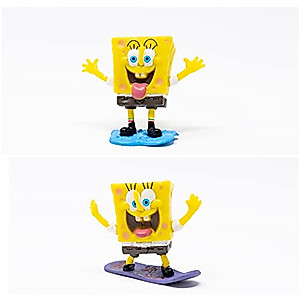 Dom-Dom SpongeBob SquarePants Action Figures Set and Cake Toppers - 8 Pieces Best SpongeBob SquarePants Party Supplies - SpongeBob Bikini Bottom Figurines