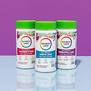 Rainbow Light Multivitamin for Men, Vitamin C, D & Zinc, Probiotics, Men's One Multivitamin Provides High Potency Immune Support, Non-GMO, Vegetarian, 150 Tablets