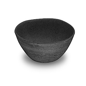 TarHong Faux Real Blackened Wood Cereal Bowl, 6”, 13.5-Ounce, Planta (Majority Plant Based Melamine Material), Shatterproof, Indoor/Outdoor, Set of 6