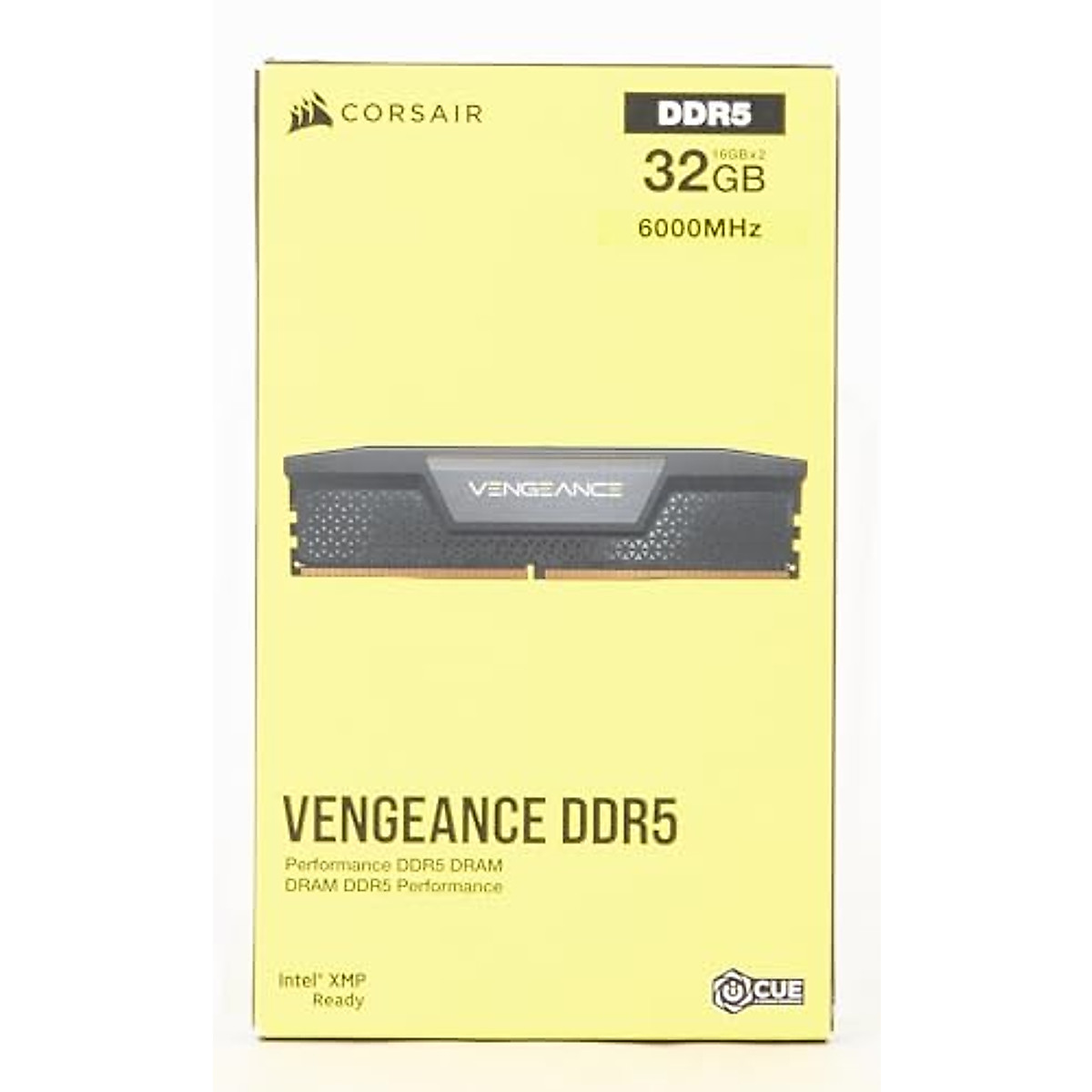 CORSAIR VENGEANCE DDR5 RAM 32GB (2x16GB) 6000MHz CL36 Intel XMP iCUE Compatible Computer Memory - Black (CMK32GX5M2D6000C36)