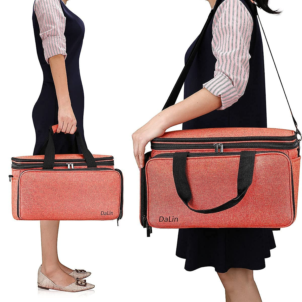 Crochet Bag Organizer, Travel Yarn Storage Bag, Crochet Tote Bag, Knitting Bag and Tote Organizer, Lightweight Portable On-The-Go Knitting Bag Ideal for Small to Medium Projects