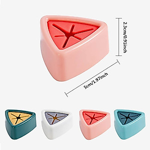 Cavehorizon 4 Pack Easy to Install Dish and Hand Towel Hooks - Incl. pre Cut self Adhesive Pads. Modern Colored Kitchen and Bathroom Push Hooks