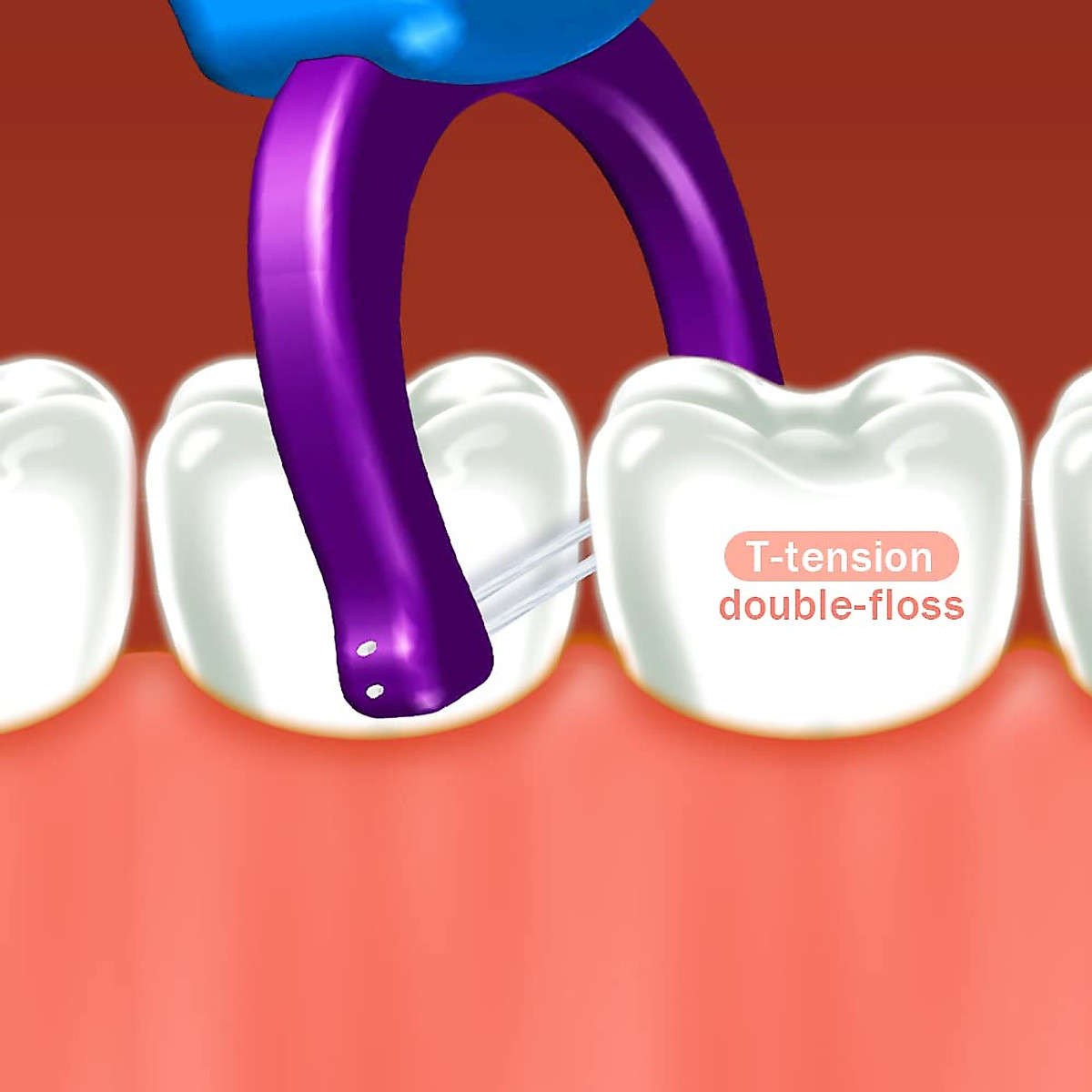 T.Smile Evolutionary Clean Dental Flossers, Kit of Refills Plus Long Handle (3 Handles + 100 Refills)