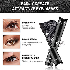Ownest 6 Colors Mascara Set,Colorful Mascara Waterproof Long Lasting Thick Mascara Rainbow Color Fiber Charming Masacara