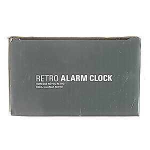 Kikkerland Battery Operated Retro Vintage Style Desktop Nightstand Bedside Office Classic Simple Alarm Clock, Beeping Alarm, Glow in Dark Hands, in Green