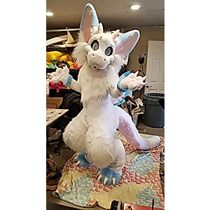 FurryWu Studio White Ladon Cooker Spaniel Huksy Dog Fursuit Teen Costumes Child Full Furry Suit Fursona Kigurumi Digitigrade Anime Custom Note pls