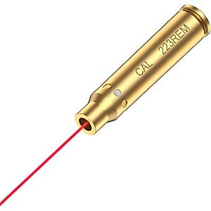 Tipfun Bore Sight Cal 223 5.56mm Rem Gauge Laser Sight Red Dot Boresighter with Batteries