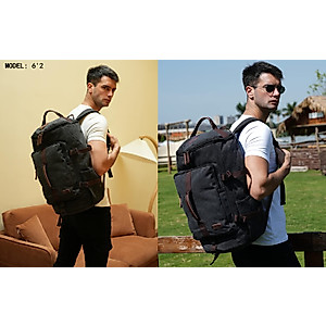 Waterproof Travel Sport Duffel Backpack Weekender bag Hybrid Hiking Rucksack Laptop Backpack for College HB-26 (Grey)