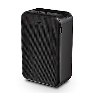 Lago Air Purifier for Home with True HEPA Odor-Reducing Carbon 3-Stage Filters Up to 322 sq ft - Silent, Multiple Purification Speeds - Reduces Pet Dander, Pollen, Smoke, Dust (Black)
