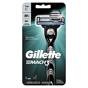 Gillette Mach3 Men's Razor, Handle & 1 Blade Refill