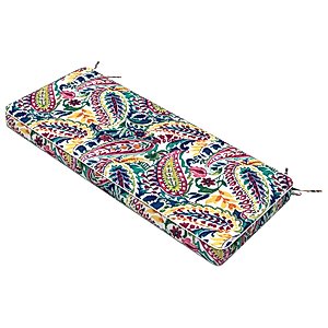 Melody Elephant Outdoor Bench Cushion, Bench Furniture Cushion 48x18x3 Inch, Porch Swing Cushions for Home Garden Loveseat Couch Sofa Glider, Vigour Paisley