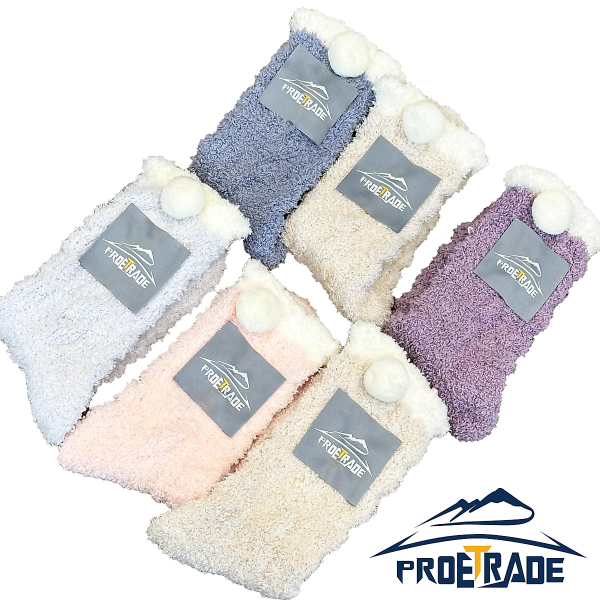 Fuzzy Socks for Women Fluffy Warm Winter Slipper Cozy Cabin Soft Fleece Thick Comfy Stocking Stuffer Sleeping Plush Fleece Bed House Socks Valentines Christmas Mothers Day Gifts for Mom Her 6 Pairs