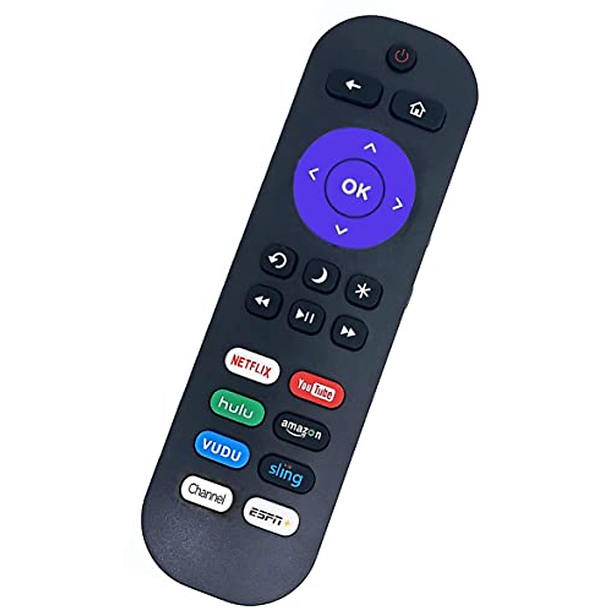 Replacement Roku TV Remote, Compatible with TCL/ONN/Element/Westinghouse/Haier/Hitachi/LG/Sanyo/JVC/Magnavox/RCA/Philips Roku Built-in Smart TVs