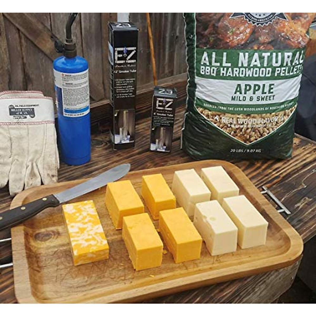 BBQFAM 12" EZ Smoker Tube, Stainless Steel BBQ Smoker Tube-Wood pellet tube, Smoker tube for gas grill, The Hexagonal Pellet Smoke Tube on Instagram and FB (1, 12")