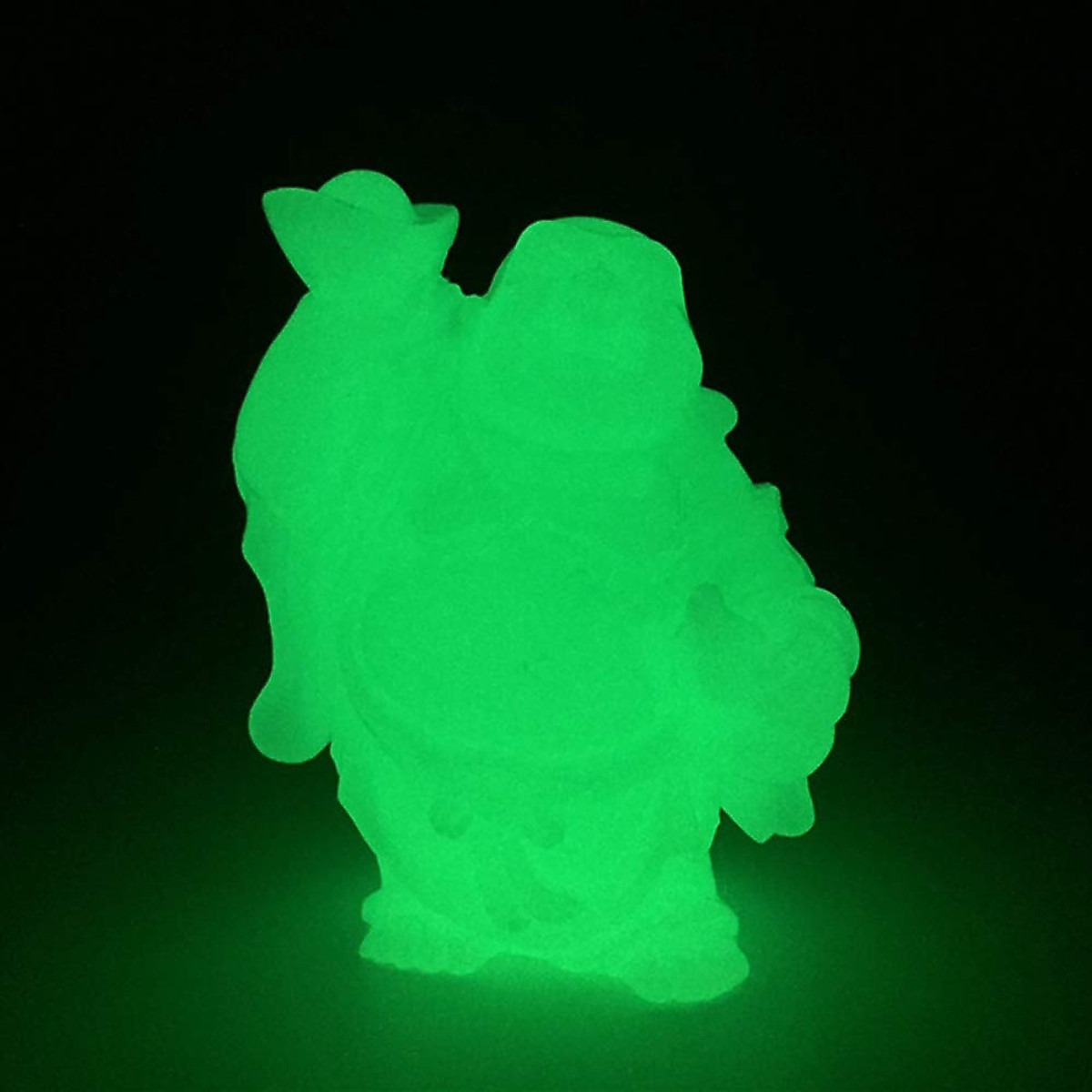 Seyee-bro Glowing Money Maitreya Laughing Buddha Statue Sculpture Garden Home Decoration Man-Made Jade Stone Ornaments Buddha Figurines