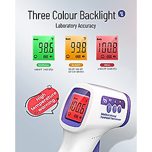 Femometer Baby Thermometers, Forehead Thermometer for Adults and Kids, Digital Infrared Thermometer with Fever Alarm and Memory Function
