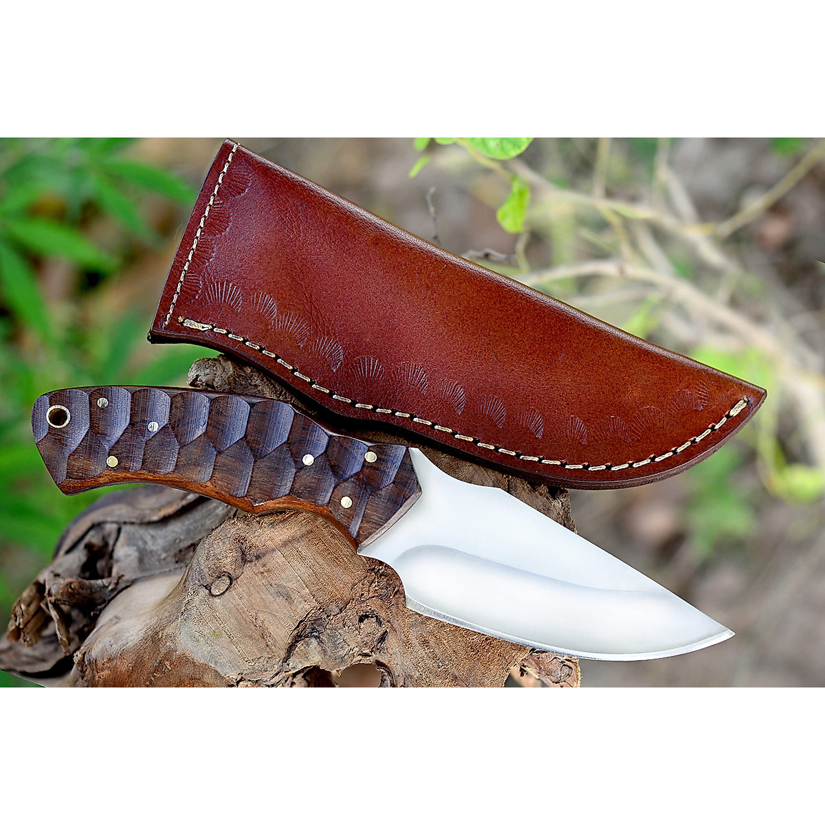 Handmade 1095 Carbon Steel Hunting Knife With Sheath Fixed Blade Camping,Outdoor knifes Bushcraft Skinner Knife For Men