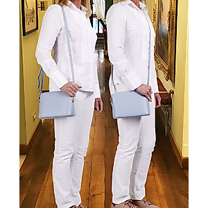 PRIMO SACCHI Ladies Italian Textured Metallic Silver Leather Small Triangular Shoulder Crossbody Bag