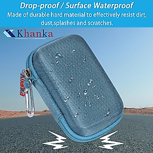 khanka Hard Travel Case for Anker 3-in-1 Fast Charging Charger with Built-in USB-C Cable/Anker 533 Power Bank/Anker Nano Power Bank,10000mAh Portable Charger (PD 30W max. Leistung),Case Only（Blue）