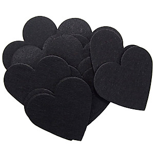 Playfully Ever After 3 Inch Black 22pc Stiff Felt Hearts