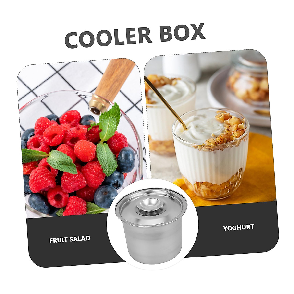 LALADEFIEE Ice Cream Container Food Storage Box Lids Freezer Storage for Ice Cream Desserts 10cm Capacity