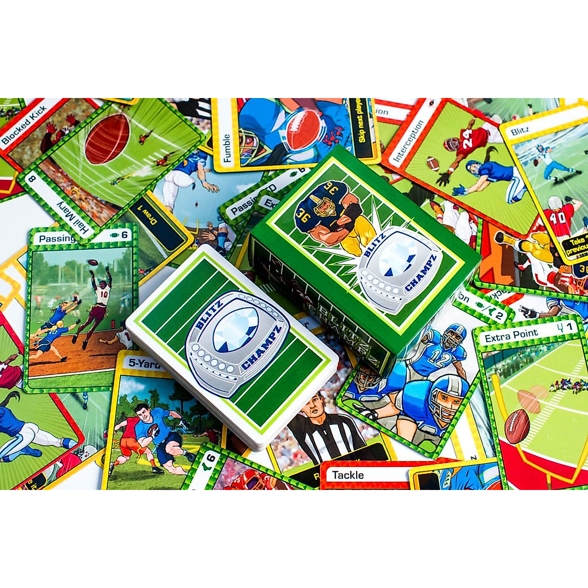 Blitz Champz | Football Card Game (Ages 7+) | Fun Family Game | Party Game | Gifts for Football Fans | Card Game for Kids | Card Game for Adults