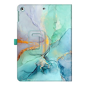 Fintie Folio Case for iPad 9th / 8th / 7th Generation (2021/2020/2019) 10.2 Inch - [Corner Protection] Premium Vegan Leather Stand Back Cover w/Pencil Holder, Auto Sleep/Wake, Emerald Marble
