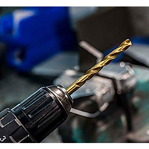 LudoPam 1/8" inch Cobalt Steel Twist Drill Bit Set M35 Jobber Length,Straight Shank, Extremely Heat Resistant, Suitable for Drilling in Stainless Steel and Iron,Pack of 10