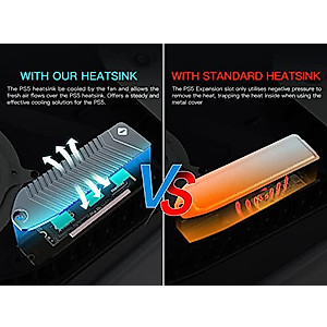 DAMOMCO M.2 NVMe PS5 Heatsink - Solid Aluminum Cooler for Playstation 5 SSD NVMe PCIe Console with Thermal Pads,Space Grey