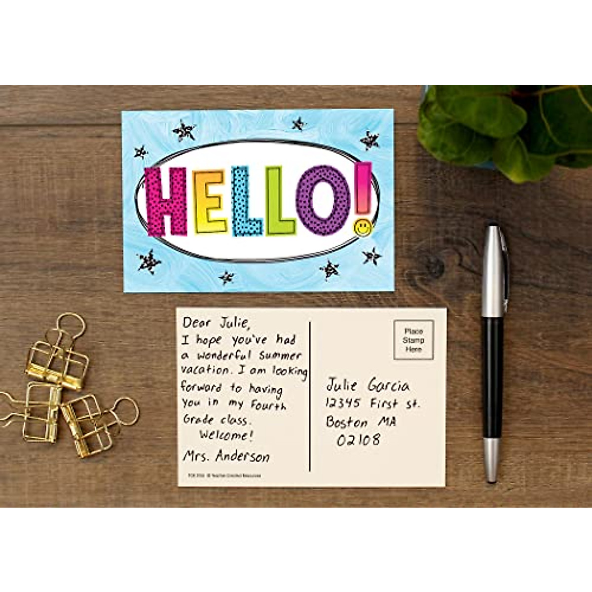Teacher Created Resources Brights 4Ever Hello Postcards