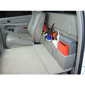 DU-HA Behind-the-Seat Storage Fits 00-07 Chevrolet/GMC Silverado/Sierra Heavy Duty Crew Cab, Black, Part #10013