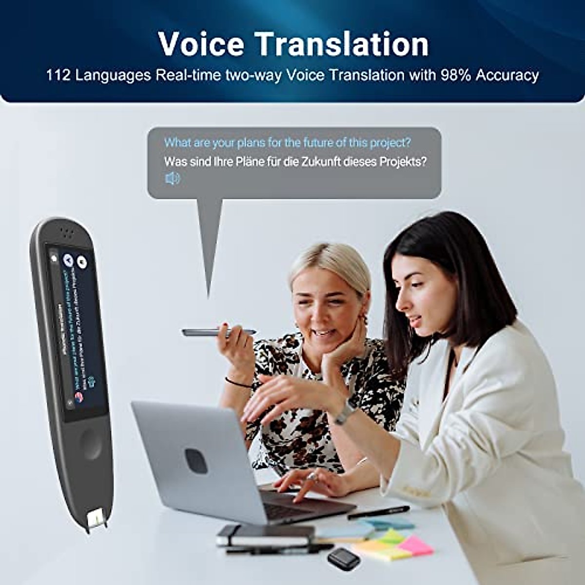 SUFUL Air Bluetooth Scanner Pen,Text to Speech Device for Dyslexia,Exam Reading Pen for Students,Voice Recognition, scanning Identification,Digital Reader Pen Voice Translator Device