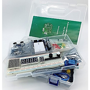 jdhlabstech MEGA Starter kit Ultra (100% Open Source IDE Compatible) w/Batt Holder, Sensors, Modules, Resistor Pack and Components