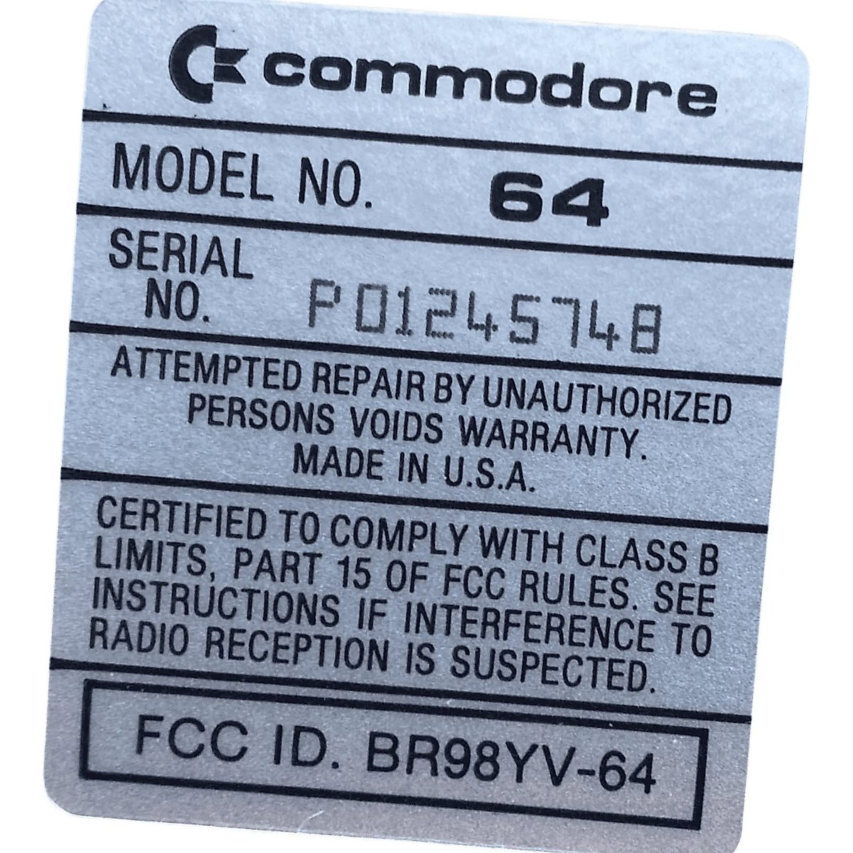 Commodore 64 Computer Video Game System