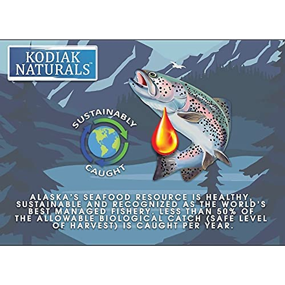 Kodiak Naturals, 32 oz Wild Alaskan Salmon Oil Formula - Balanced Blend of Pure Fish Oils, with EPA and DHA from Wild-Caught Fish, Support for Skin & Coat, Immune & Heart Health, and Joints