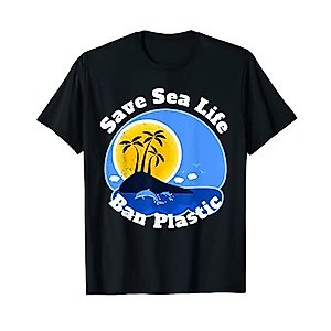 Recycle Use Again Reuse Save The Sea Ban Plastic Straws T-Shirt