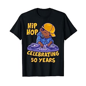 Hip Hop Music 50th Anniversary Black History DJ Dance Rapper T-Shirt
