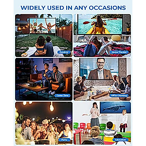 MOOKA Projector Screen with Stand-120 inch, Portable Indoor Outdoor Projector Screen Fordable, 16:9 4K HD Wrinkle-Free Outdoor Movie Screen with Carry Bag, Front Rear Video Projection Screen for Movie