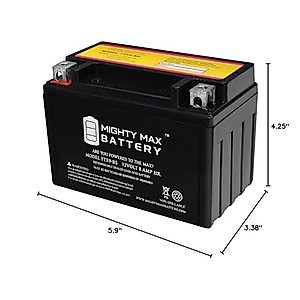 Mighty Max Battery YTX9-BS -12 Volt 8 AH, 135 CCA, Rechargeable Maintenance Free SLA AGM Motorcycle Battery